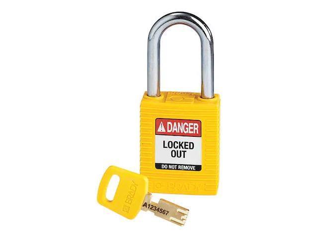 Click here for BRADY NYL-YLW-38ST-KD Lockout Padlock  Keyed Diffe... prices