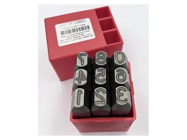 Click here for ZORO SELECT 1F108 Number Set 3/8 In. H Steel prices
