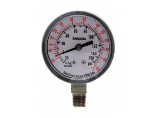 Click here for ZORO SELECT 4CFW6 Compound Gauge Ammonia 2 1/2 In... prices
