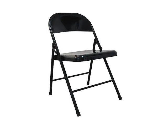 Click here for ZORO SELECT 13V423 Folding Chair Steel Black 300 l... prices