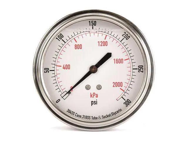 Click here for ZORO SELECT 4CFV5 Pressure Gauge Liquid Filled 3-1... prices