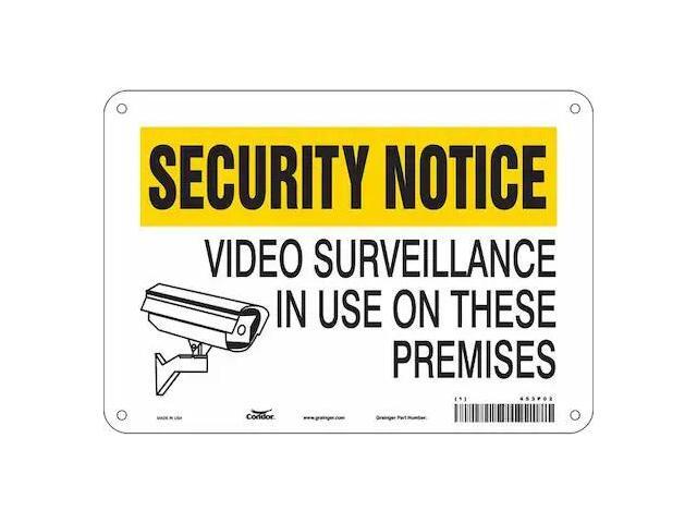 Click here for CONDOR 453P02 Security Sign  7 in H  10 in W  Alum... prices