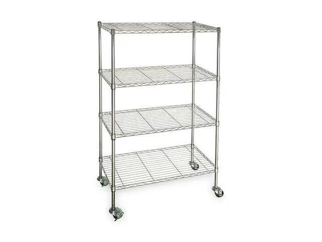 Click here for ZORO SELECT 3TPA3 Wire Cart  4 Shelf Chrome 36x18x... prices