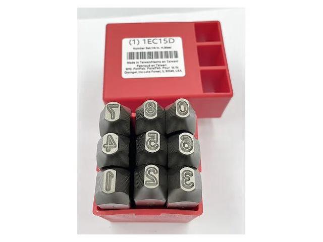 Click here for ZORO SELECT 1EC15 Number Set 1/4 In. H Steel prices
