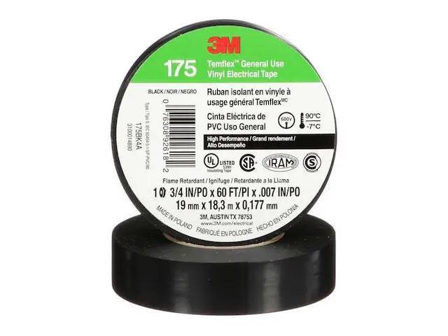 Click here for 3M 175BK4A Elec Tape 60 ft Lx3/4 in W 7 mil Black prices
