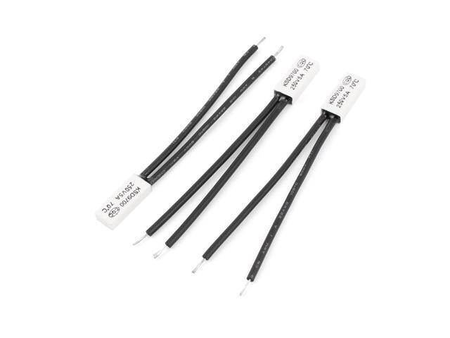 Click here for 3 Pcs KSD9700 AC 250V 5A 70 Celsius NC Bimetal Tem... prices