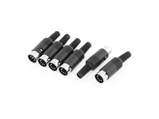 Click here for 6 Pcs Plastic Handle 5 Pin DIN Plug Male Solder Ca... prices