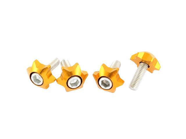 Click here for 4 Pcs Gold Tone Stars Shaped License Plate Bolts S... prices
