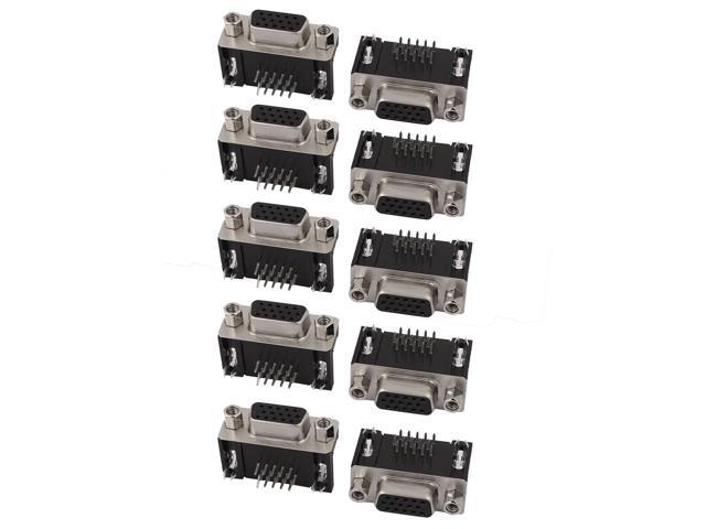 Click here for 10Pcs DB 15 Pin 3 Row Female D-SUB VGA Connector P... prices
