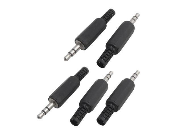 Click here for Unique Bargains 5 Pcs Black Sliver Tone 3.5mm Male... prices
