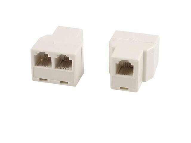 Click here for Unique Bargains 2 Pcs Plastic RJ11 F-2F F/2F Jack... prices