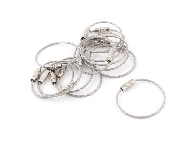 Click here for 15pcs Screw Buckle Steel Cable Wire Rope Key Ring... prices