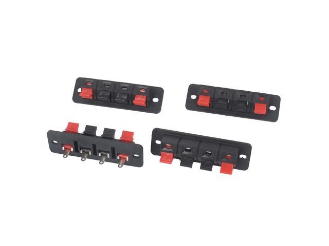 Click here for 4pcs Red Black Spring Loaded Cable Clip Speaker Te... prices