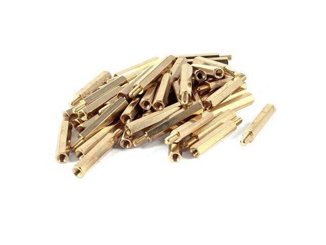 Click here for Unique Bargains 50pcs Brass Hex Standoff Spacer M3... prices