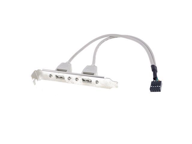 Click here for USB 2 Port A Female to 9 Pin Slot Plate Adapter US... prices