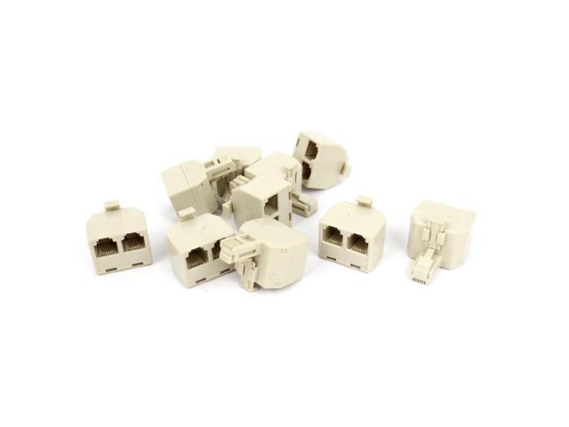 Click here for Unique Bargains 3 Port RJ11 6P4C Male to Dual Fema... prices