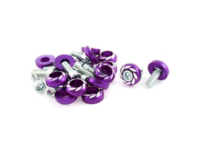 Click here for Auto Car Ornament License Plate Bolt Screw Purple... prices