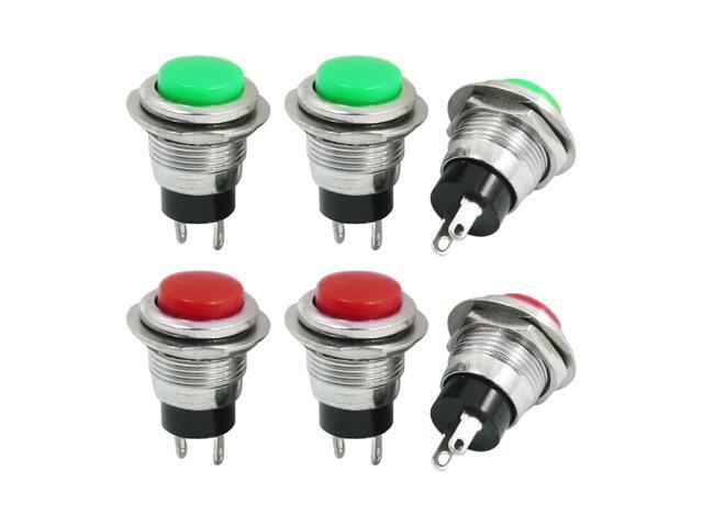 Click here for Unique Bargains 6pcs 12mm Momentary SPST Red Green... prices