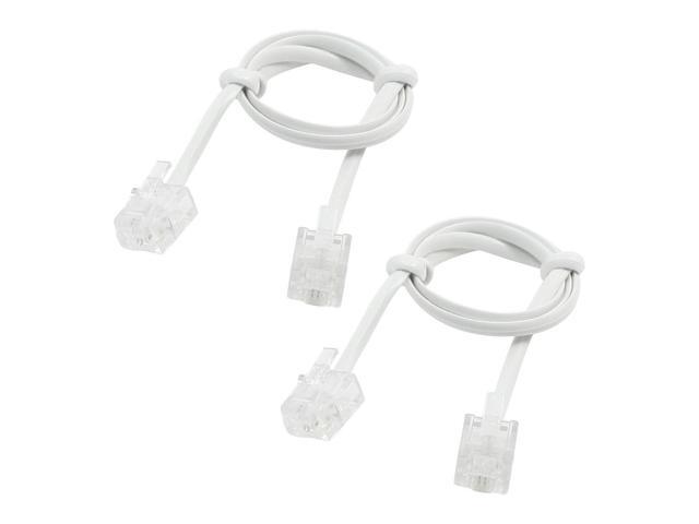 Click here for Unique Bargains 2PCS 1.6Ft 50cm Long RJ11 6P2C Plu... prices