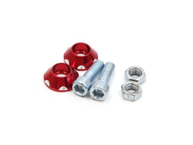 Click here for 2pcs 6mm Thread Dia Red Hex Head Motorcycle Licens... prices