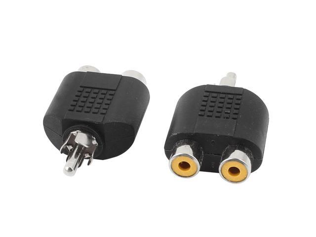Click here for Unique Bargains 2 x RCA Male Plug to Double RCA Fe... prices