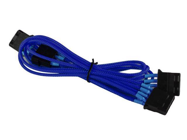 Click here for Dark Blue to 3 x 4-pin Cable Premium Braided Adapt... prices