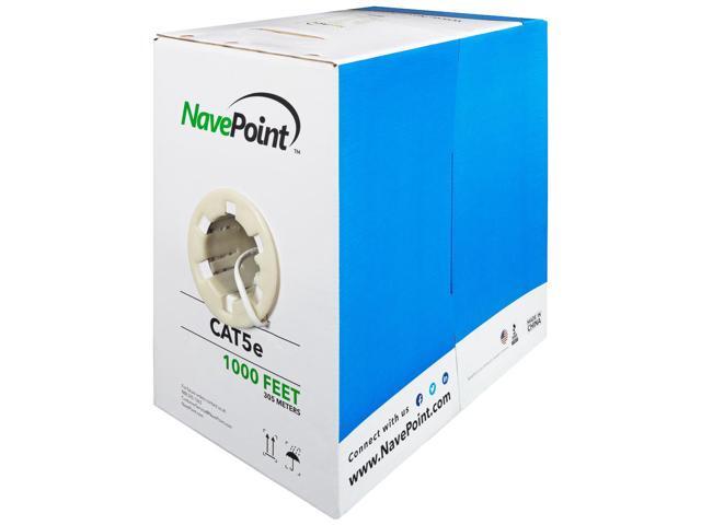 Click here for NavePoint CAT5e 1000FT CCA UTP Cable Solid 24AWG W... prices