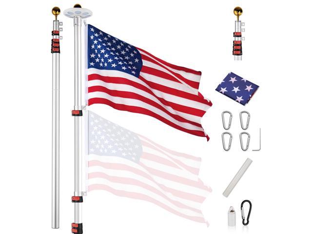 Click here for 25 Ft Telescopic Aluminum Flag Pole Kit with 136 L... prices