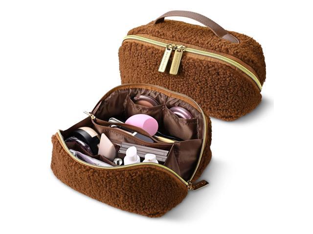 Click here for Byootique Plush Makeup Case Open Flat Travel Toile... prices