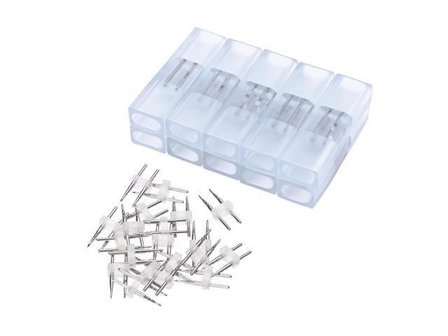 Yescom DELight 10 Sets 2 Wire Splice Connector with Pins for 7x14mm Led Neon Rope Light - Natrual
