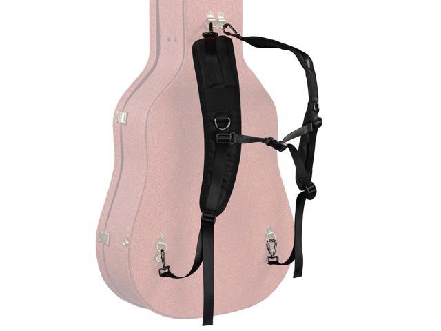 Yescom Guitar Case Backpack Strap Padded Shoulder Strap with Adjustable Sternum Strap - Black