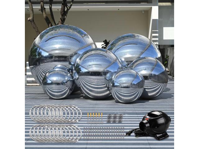 Click here for Yescom 6PCS Inflatable Mirror Ball Set Silver Reus... prices