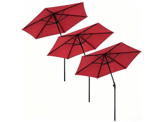 Click here for Yescom 3Set 7.5Ft Tilted Outdoor Patio Umbrella  P... prices