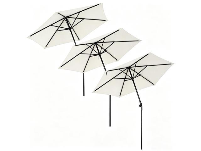 Click here for Yescom 3Set 7.5Ft Tilted Outdoor Patio Umbrella  P... prices