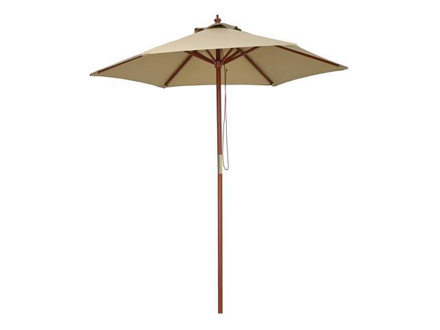 Click here for Yescom 7 Solid Wood Patio Umbrella 6-Rib Pulley Li... prices