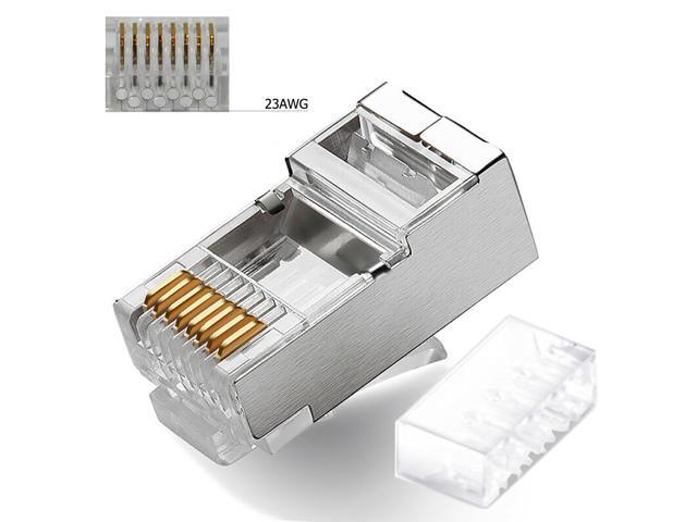 Click here for 100 pcs RJ45 CAT6 Shielded w Load Bar Insert Modul... prices
