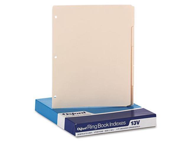 Click here for Oxford Three-Hole Punched Index for Binder 1/5 Cut... prices