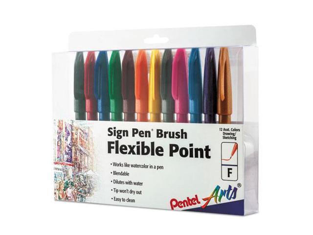 Click here for Pentel Sign Pen Brush Flexible Point Marker Pen As... prices