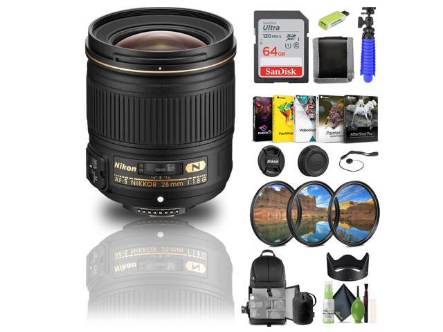 Click here for Nikon AF-S NIKKOR 28mm f/1.8G Lens (2203) + 64GB M... prices