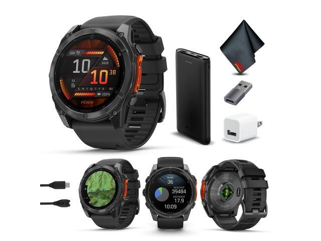 Click here for fenix 8 51 mm  AMOLED  Slate Gray with Black Silic... prices