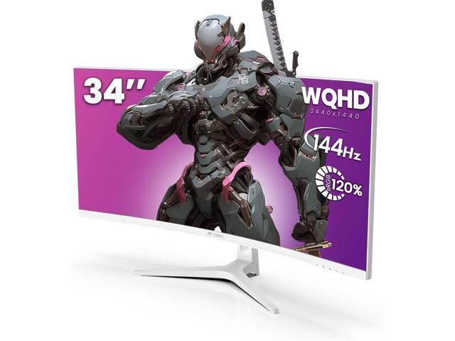 Click here for CRUA 34Inch White Gaming Monitor 144hz 21:9 1500R... prices