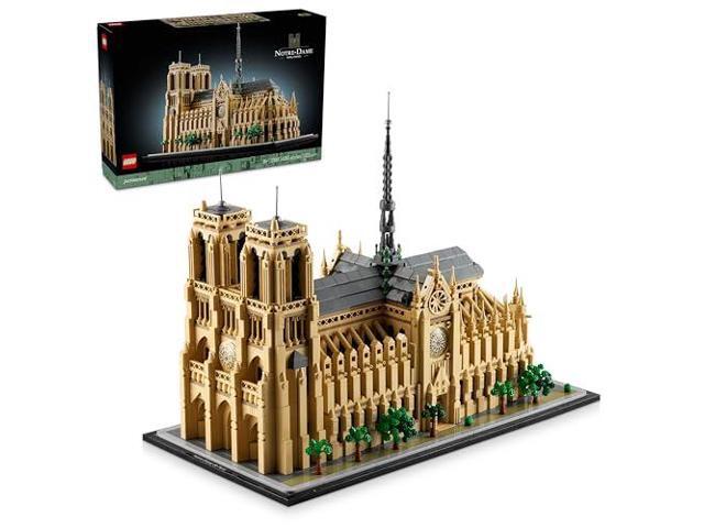 LEGO Architecture Notre-Dame de Paris Replica  Architectural Model Kit  Collectible Building Set for Adults  Build and Display Souvenir  Gift Idea...