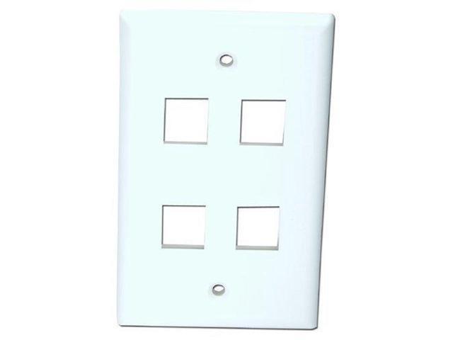 Click here for 4PORT WHITE KEYSTONE WALL PLATE prices