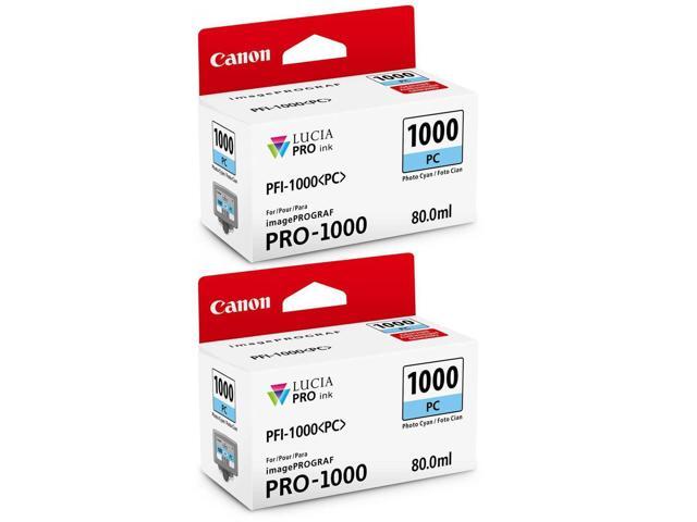 Click here for Canon 2 Pack PFI-1000PC Photo Cyan LUCIA PRO ink f... prices