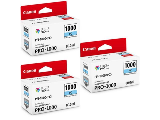 Click here for Canon 3 Pack PFI-1000PC Photo Cyan LUCIA PRO ink f... prices