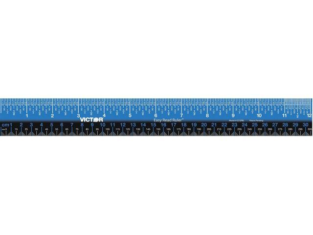 Click here for VICTOR EZ12PBL Ruler Inch Gloss White Plastic 12in... prices