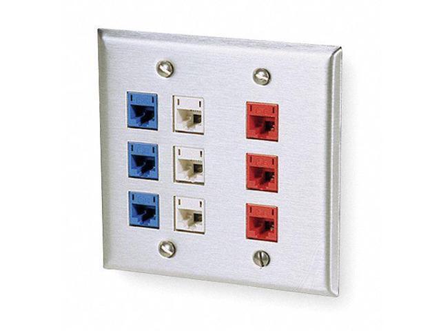 Click here for HUBBELL PREMISE WIRING SSF206 Wall Plate 6 Port prices