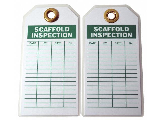 Click here for ZORO SELECT 8RJ77 Tag  Scaffold  Polyester  3 in H... prices