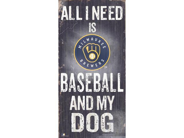 Click here for Milwaukee Brewers Sign Wood 6x12 Baseball and Dog... prices