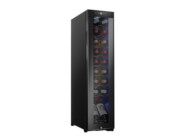 Ivation Freestanding Wine Refrigerator  18 Bottle Wine Cooler - Black